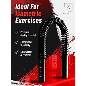 Zenooze's Power Twister Flex Bar, The Ultimate Upper Body Exercise Equipment for Strengthening Your Chest Workout, Shoulders,Biceps, Arms, Forearm Strengthener, Resorte para Hacer Ejercicio