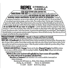 Repel 64090-1 Scented, 6 candles, clear