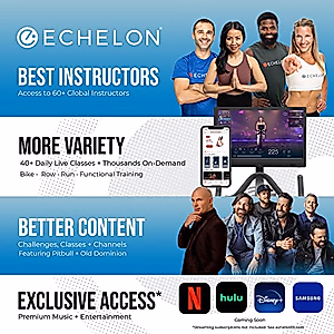 Echelon EX3 Smart Connect Fitness Bike (Black) (EX3 BLACK) , Large