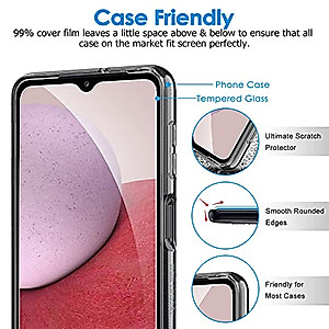 LYWHL [3 Pack for Samsung Galaxy A14 5G Screen Protector, Tempered Glass HD Clear 9H Hardness Protector Film for Galaxy A14, Anti Scratch Bubble Free Easy Installation Case Friendly - Transparent