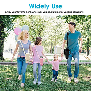 E-Senior 40 oz Tumbler with Handle and Carrier Bag, Stainless Steel Cup Reusable Insulated Coffee Mug,Keep Hot/Cold,Travel Water Bottle with holder For Travel Home, Office (Black)