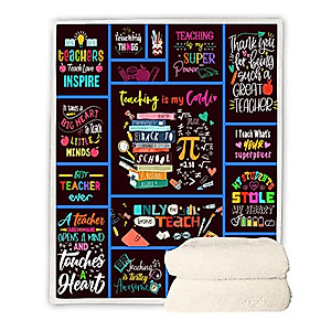 CYREKUD Teacher Gifts for Women Blanket,Teacher Blanket,Teacher Appreciation Gifts Throw Blanket,Valentine Teacher Gifts,Kindergarten Preschool Teacher Gifts for Christmas Sofa Couch Beds Decor 50x60