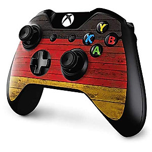 Skinit Decal Gaming Skin Compatible with Xbox One Controller - Originally Designed German Flag Dark Wood Design
