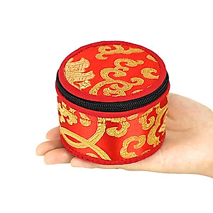 Singing Bowl Storage Bag - Singing Bowl Carry Case Bag, Zipper Closure, Colors Vary (D:5.51in/14CM)
