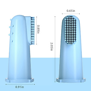 Silicone Finger Toothbrush for Toddlers and Baby Teething Finger Massager - Safe and Gentle Infant and Toddler Finger Brush for Trouble-Free Teething and Early Oral Hygiene Training - 3 Pack - Boys