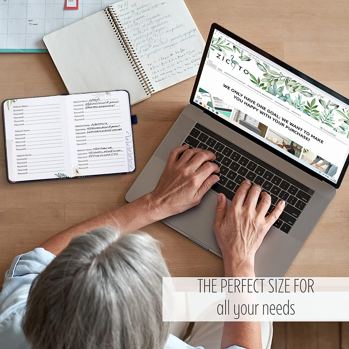 Beautiful Password Book with Alphabetical Tabs - Pocket Sized Internet Password Keeper for Seniors – The Perfect Notebook w/Address Sections Saves All Your Passwords and Recently Placed Orders