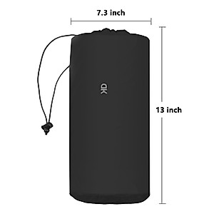 Little Donkey Andy Men's Packable Lightweight Puffer Jacket Hooded Windproof Winter Coat with Recycled Insulation Black L