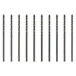 10 Pack High Speed Steel Twist Drill #64, 0.036 inch diam.