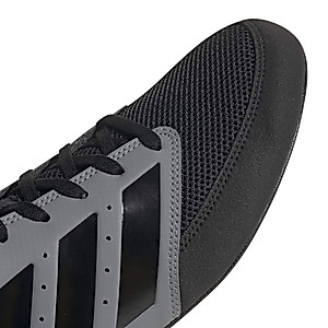adidas Men's Mat Hog 2.0 Wrestling Shoe, Grey/Black/White, 11.5