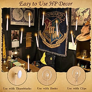 Palmatte 10 Packs Halloween Decorations Floating Candles with Wand Remote 6.1" Battery Operated Flameless Candles LED Warm Lights Christmas Gifts Home Room Decor Halloween Party Decorations Indoor