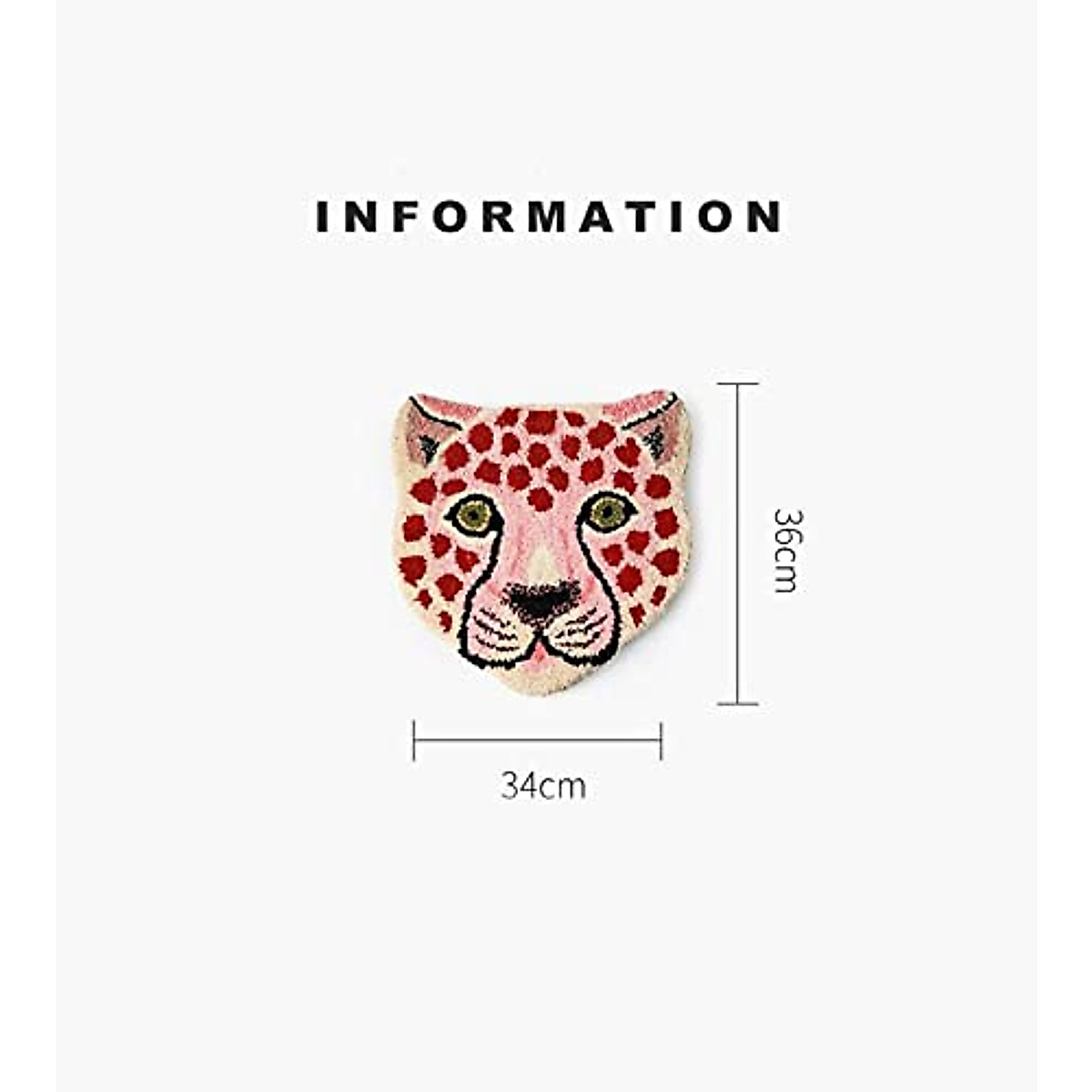 Menglo Tiger Shaped Rug Cute Cartoon Tiger/Lion/Panda Shape Animals Bath Mat Small Area Rug Entrance Door Mats Non Slip Floor Mat Thickened Carpet Decoration for Bedroom Living Room (Pink Panther)
