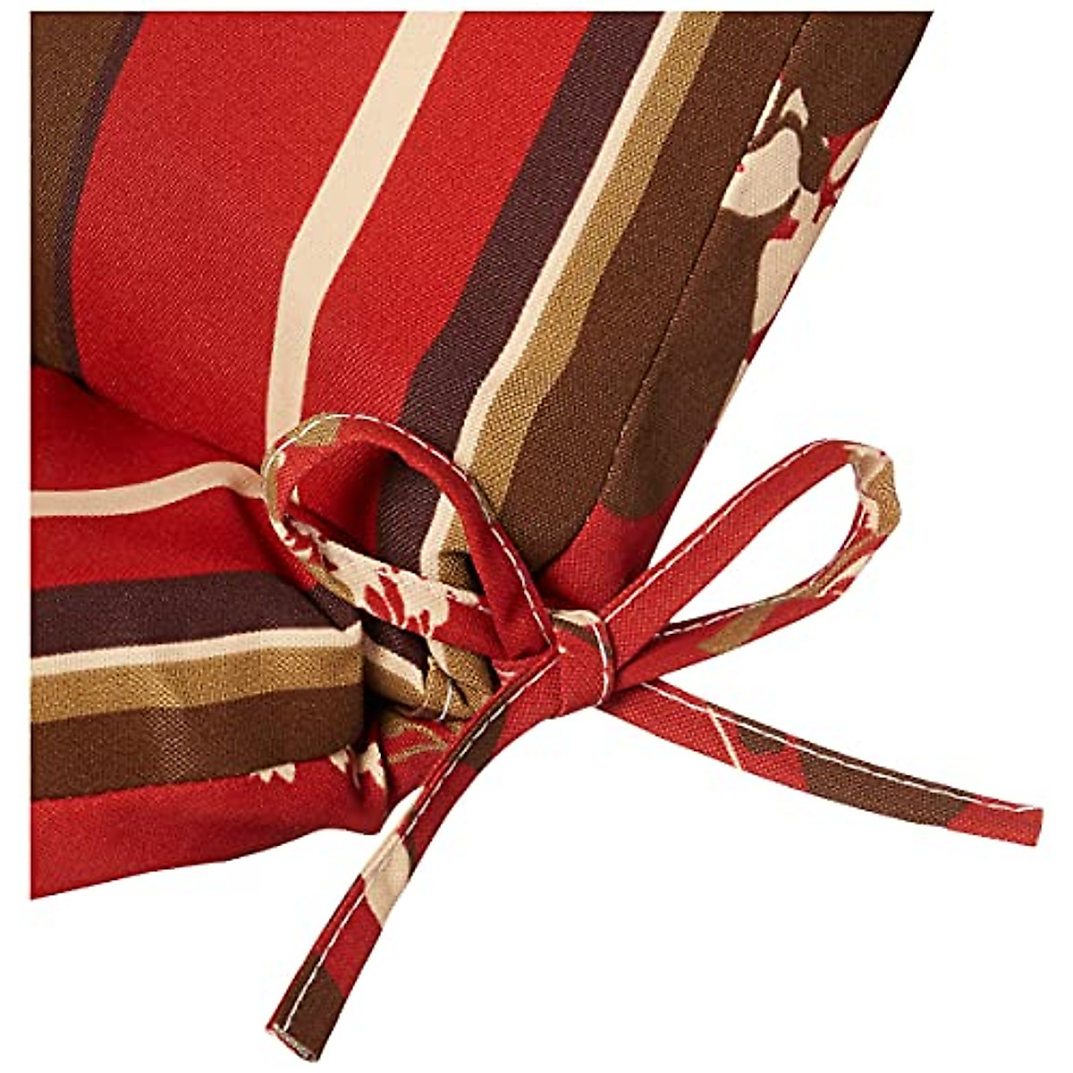 Pillow Perfect Outdoor/Indoor Monserrat/Montifleuri Sangria Chaise Lounge Cushion, 1 Count (Pack of 1), Brown