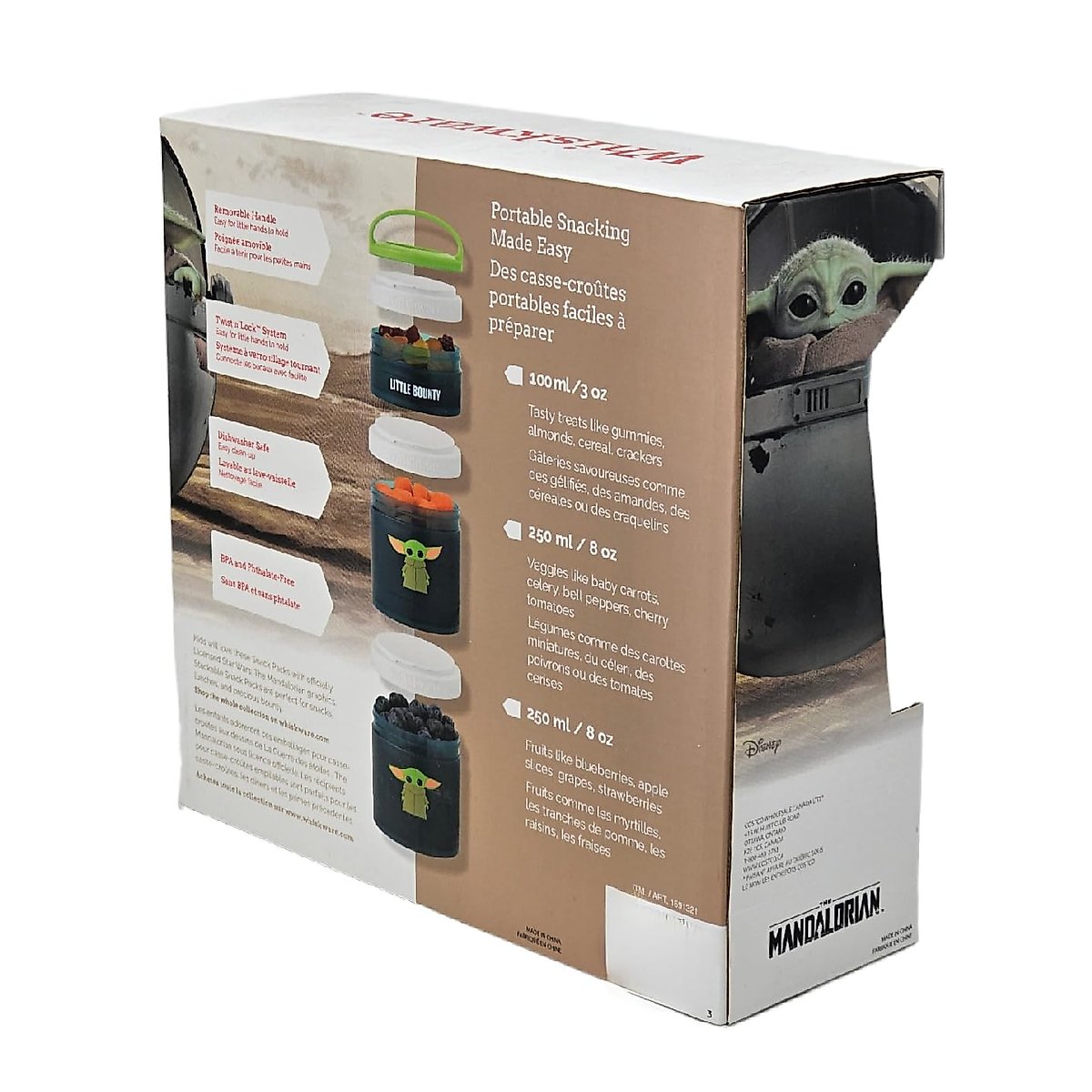 Whiskware Stackable Star Wars Snack Containers Set, Great For School Snacks or On the Go Snacking! - 1 Set