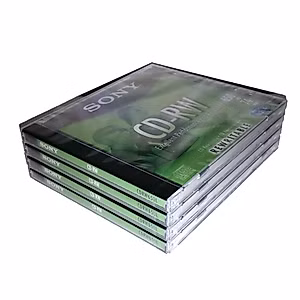 Sony CD-RW 650 mb 74 min 1x-4x Rewritable Blank CD-ROM Disks CDRW650L with Jewel Cases - 4 Pack
