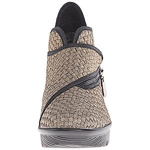 Bernie Mev Women's Zig Zag Ankle Bootie, Bronze, 38 EU/38 EU = 7.5-8 M US