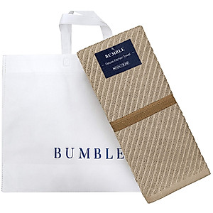 Premium Kitchen Towels (16”x 25”, 6 Pack) | Large Cotton Kitchen Hand Towels | Dish Towels | Diagonal Weave Design | 445 GSM Highly Absorbent Tea Towels Set with Hanging Loop | Tan