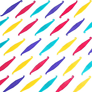 Nuanchu 50 Pcs Braces Rubber Band Tool Dental Elastic Rubber Bands Placers Disposable Orthodontic Elastic Placer Multicolor