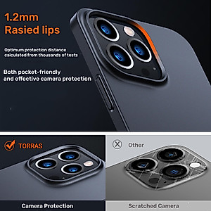 TORRAS Magnetic Slim Fit for iPhone 13 Pro Case Ultra Thin Compatible with MagSafe Velvety Touch Matte Hard PC Cover Protective Anti-Fingerprint Anti-Scratch for iPhone 13 Pro Phone Case, Black