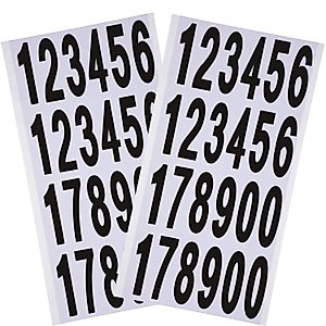 Outus 240pcs 10 Sheets Self Adhesive Vinyl Numbers Stickers Waterproof Reflective Mailbox Numbers Decals for Window Door Address Business and Mailbox Signs, Indoor or Outdoor(null)