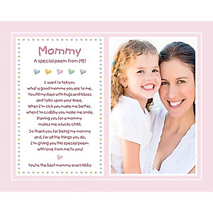 Mommy Gift from Daughter, Baby, Toddler, A Special Poem From Me, 8x10 Inch Print Personalized with Name and Photo