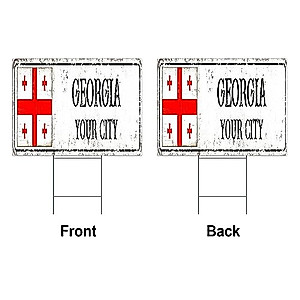 Georgia Lawn Signs with Stakes Lawn Yard Decorations for Rent 18x24 Inch Funny Lawn Sign Flag Sports Bar Party Events Metal Yard Lawn Sign for House Holiday Party