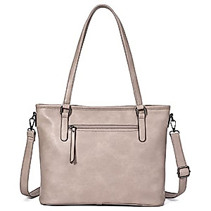 Women Tote Bag PU Shoulder Purse Crossbody Large Bag… (Sand)