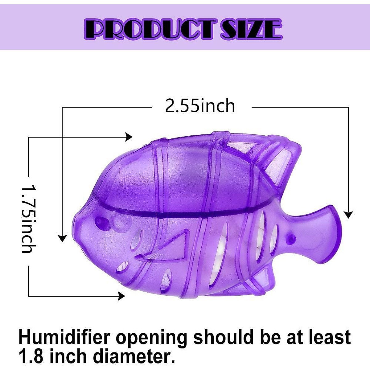 FITORCH 10PCS Universal Humidifier Tank Cleaner, Warm & Cool Mist Humidifiers, Fish Tank，Compatible with Drop, Droplet, Adorable, 1.75" x2.55" (Purple)