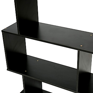 HOMEFORT Pack of 2 Geometric Bookshelf,5-Tier Modern Bookcase, Set of 2 Open Shelf and Room Divider, Freestanding Display Storage Organizer, Decorative Shelving Unit for Home Office and Living Room