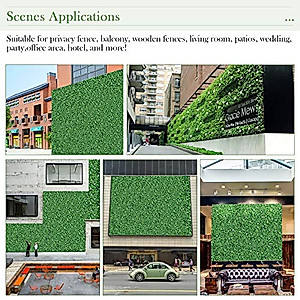 Giantex 12PCS 20x20inch Artificial Boxwood Panels Garden Privacy Fence Screen, 33.3 Sq.ft Faux Greenery Wall Privacy Hedge for Wedding Decor Fence Backdrop, Patio Topiary Hedge Protective Screen