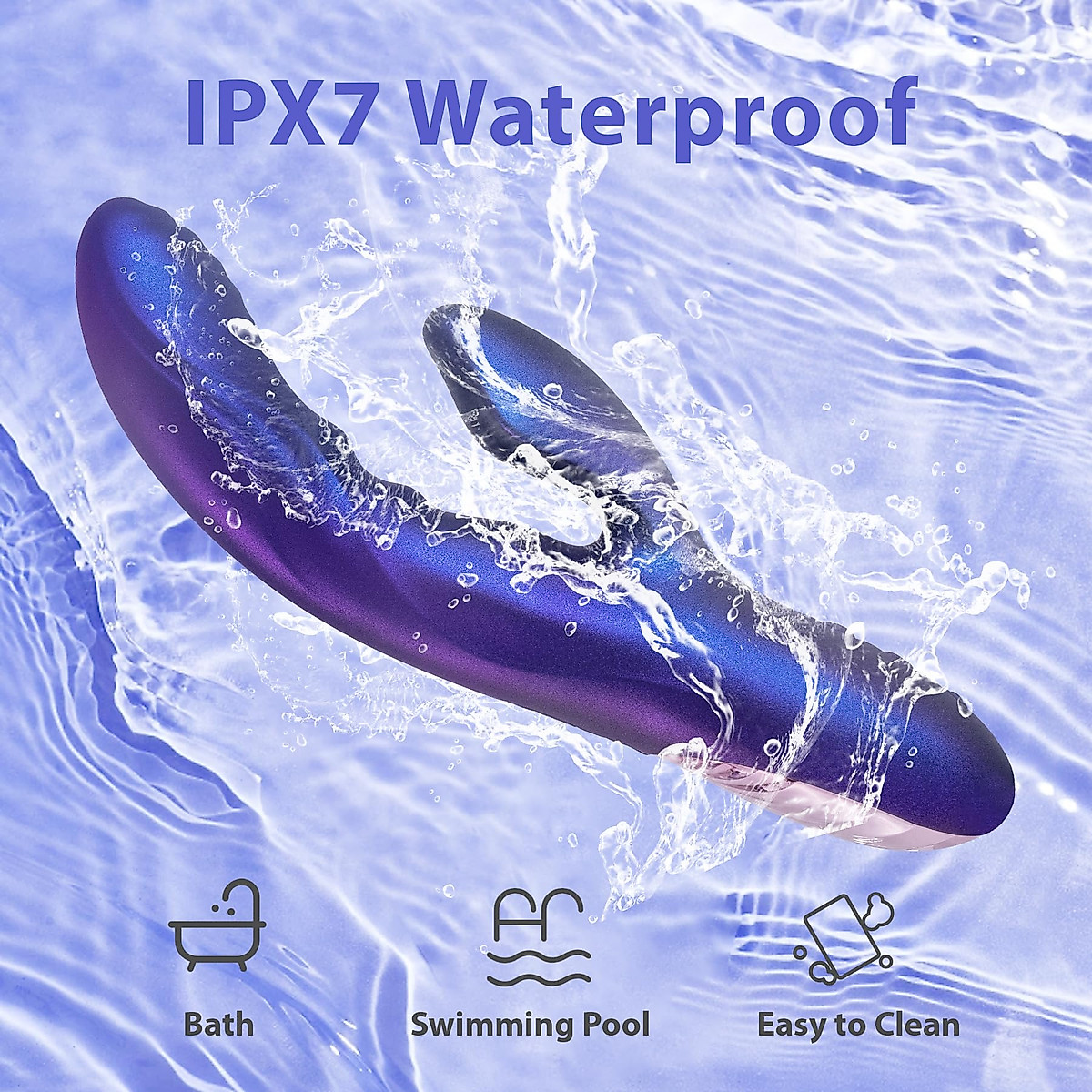 Rabbit Vibrator Sex Toy for Women - ZEMALIA Dildo Clitoral Vibrators with 10 Vibrations + Warming Function Clitoris and G Spot Double Stimulation Personal Massager - Adult Sex Toys for Women, Couple