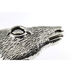 Emerald Park Jewelry Deer Keychain | Deer Antler Keychain for Men and Women Great Camping Gadgets and Country Boy Gifts for Men Hunting Keychain or Antler Keychains for Her and Fun Hunting Gadgets or a Camping Gadget, Silver, Large