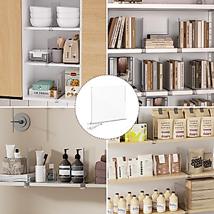 Nisorpa 12 Pcs Shelf Dividers for Closet Clear Acrylic Shelf Divider Tall Organizer for Sweater Shirts Purse Handbags Bookshelf Separators for Organization Bedroom Kitchen Office Shelving