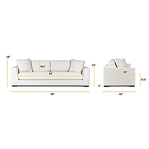 POLY & BARK Capri Sofas, Mist White
