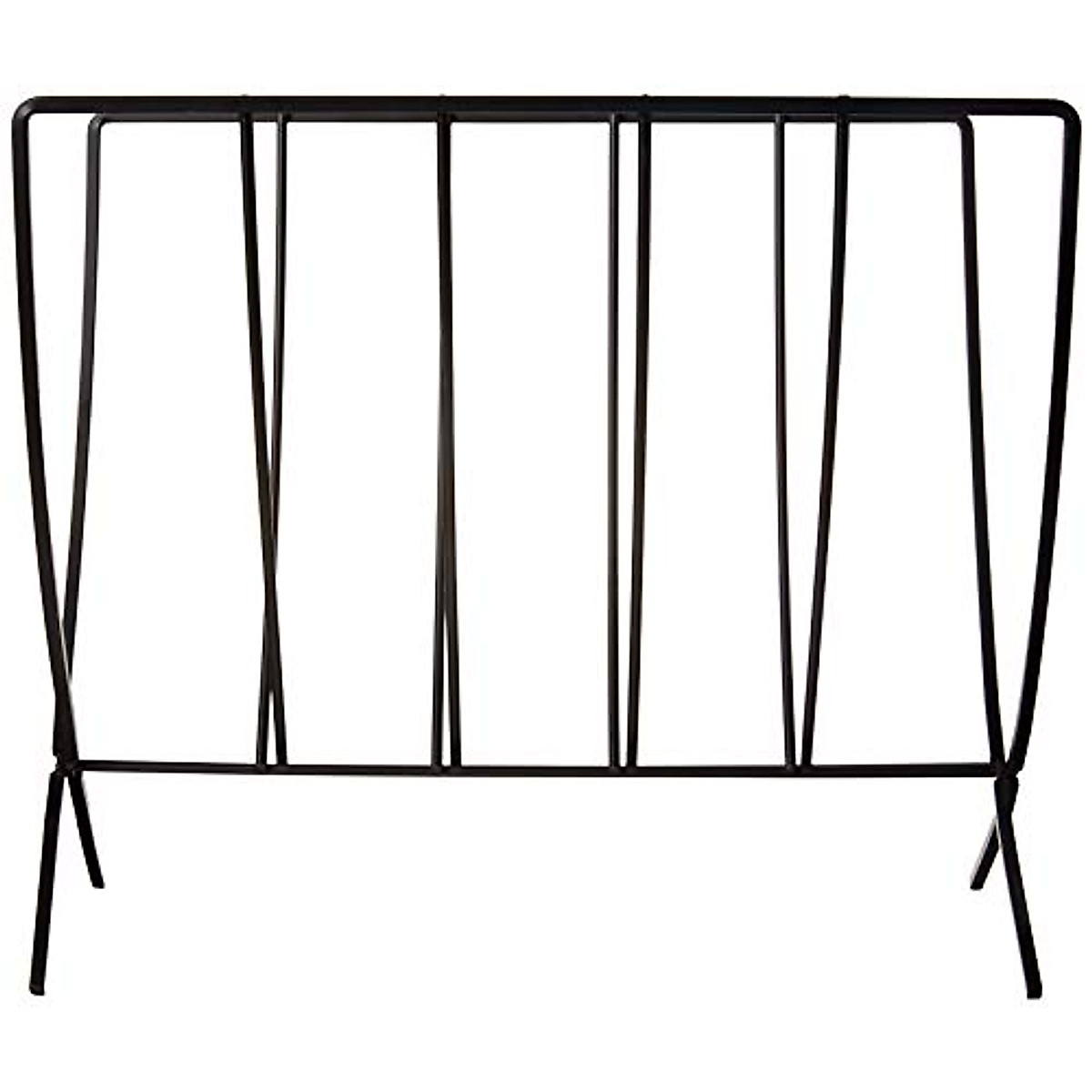 Spectrum Seville Magazine Rack (Black) - Standing Wire Storage for Desk, Office, Side Table, Bathroom, Files, Workspace, Books, Paper, & More