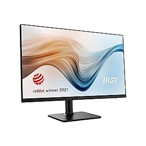 MSI Modern MD271QP, 27", 2560 x 1440 (QHD), IPS, 75Hz, TUV Certified Eyesight Protection, 5ms, HDMI, Displayport, USB C, Tilt, Swivel, Height Adjustable, Pivot