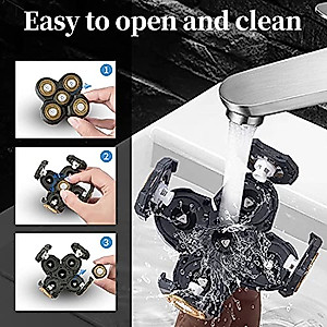 Roziaplus 5D Electric Shavers Replacement Heads Bald Replacement Heads Razor Blades Electric Replacement Heads for Electric Razors Head Shaver Replacement Blade Bald Head Shavers for Men