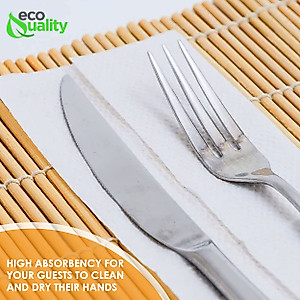 EcoQuality Low Fold Dispenser Napkins, 1-Ply, 3 1/2 x 5 in., White 6400/pk, Dispenser Napkin Refill, Everyday Napkins, Perfect for Restaurants, Diners, Bodegas & Home