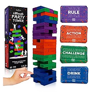 SWOOC - Ultimate Party Tower - 100 Original Commands, 60 Blocks & 1000's of Hilarious Rule Combinations - A Tipsy Spin on Fun Classic Games for Power Hour - Ages 21+