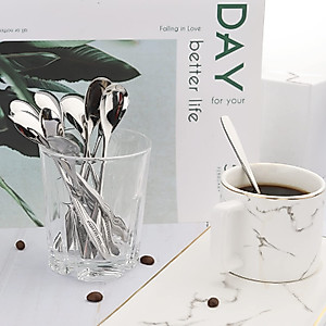 Stainless Steel Egg Spoons for Soft Boiled Eggs Set Espresso Spoons for Dessert, Tea, Coffee