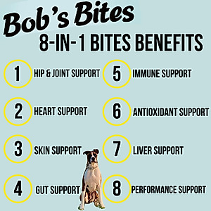 Sana-Copia Chicken Flavor Dog Multivitamin - 120 Soft Chews with Glucosamine, Chondroitin, MSM, Probiotics & Omegas for Joint, Skin, Heart & Gut Health