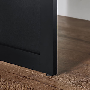 Haotian Wall-Mounted Desk Murphy Desk Folding Kitchen & Dining Table Desk Floating Desk with Chalkboard Children Table Space Saving Fold Up Desk, Black FWT20-SCH