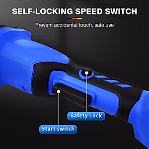 Brushless Cordless Angle Grinder 21V 4-1/2” Cut-Off 3.0Ah Lithium-ion Battery & Fast Charger w/Cutting Wheel & Grinding Wheel, 10000RPM Cutting Speed for Metal, Wood Cutting