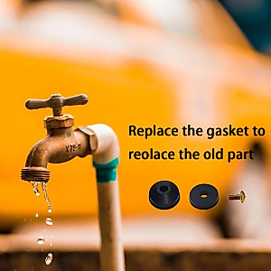 58 PCS Faucet Washers, Faucet Washer Assortment Kit, Flat and Beveled Faucet Washers, Beveled Faucet Washers Hose Repair Kit, Faucet Washers Assorted Kit