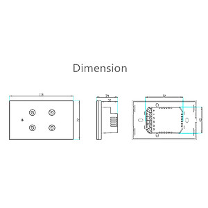 Athom US Standard Dual Mode WiFi Smart Wall Light Switch for Apple Homekit,Glass Touch Panel,No Neutral and Neutral Needed Dual Mode,220-240V,Siri Voice Control (2 Gangs), White (DS-121JL)