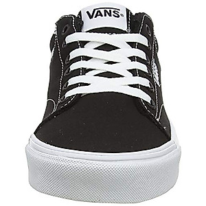 Vans Men's Seldan Sneaker, Black Canvas Black White 187, 12