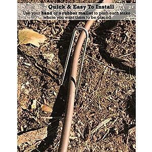 Sandbaggy DRIP TUBING Stakes Landscape Staples | 5 inch Length | Drip Anchors | Landscape Pins | Lawn Nails | Garden Stakes | Designed to Hold Drip Tubing Up to 1/4" Diameter | Pack of 100