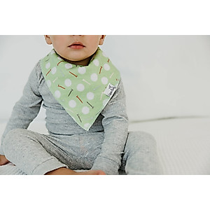 Copper Pearl Baby Bandana Bibs - 4 Pack Soft Cotton Baby Bibs for Drooling and Teething, Absorbent Drool Bibs for Baby Girl and Boy, Adjustable to Fit Newborns to Toddlers, Tons of Styles (Bogey)