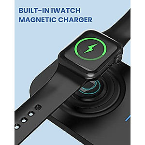 Dual Wireless Charger for iPhone and Watch,Duo Charging Pad for Apple Watch 8/7/6/SE/5/4/3/2, iPhone 14/13/12/11/X/8/SE Series.
