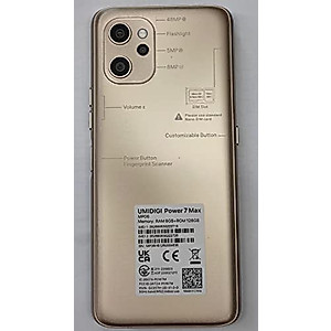 UMIDIGI Power 7 MAX Cell Phone, 6GB+128GB 10000mAh Battery Unlocked Smartphone with 6.7" Full Screen + 48MP AI Triple Camera Android Smartphone Gold