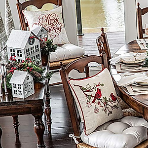 Pillow Perfect Christmas Cardinal Decorative Throw Pillow, 17", Green